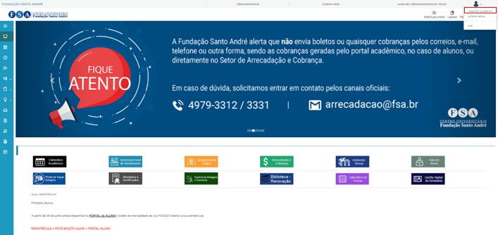Graduação: Matrícula On-line - FSA - Centro Universitário Fundação ...